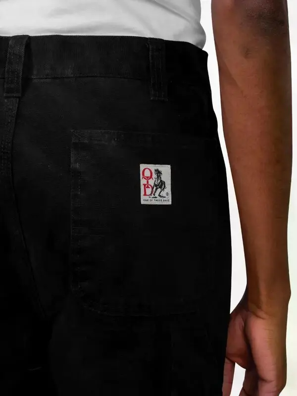 ONE OF THESE DAYS Logo-patch Straight-leg Trousers