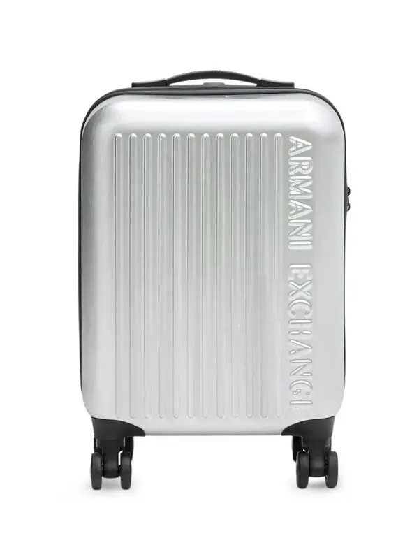 Armani Exchange Logo-embossed Ridged Luggage