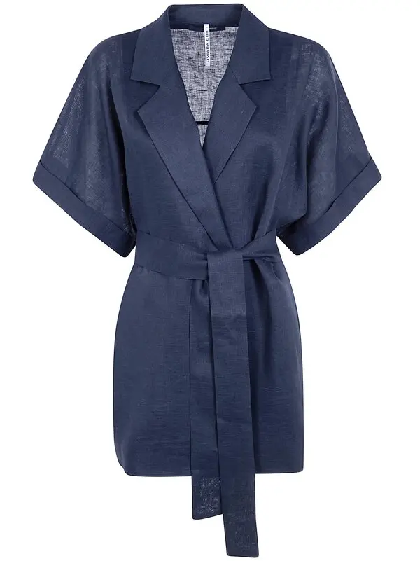 Liviana Conti Belted Linen Jacket