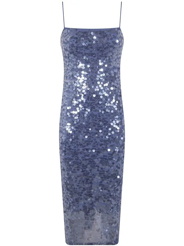 Ralph Lauren Woven Slip Midi Dress - Blue