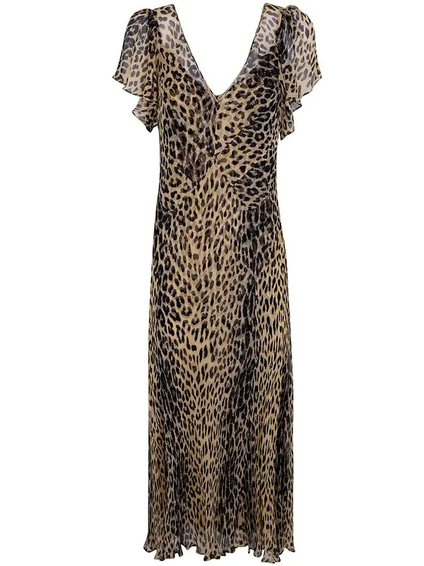 Rixo Bexley Leopard Print Dress - Yellow