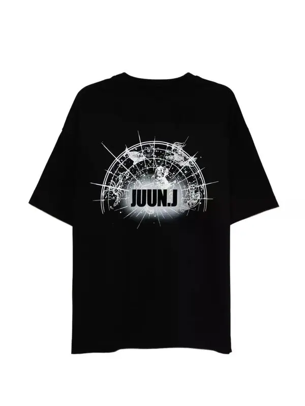 JUUN.J Logo-embroidered Dropped-shoulder T-shirt