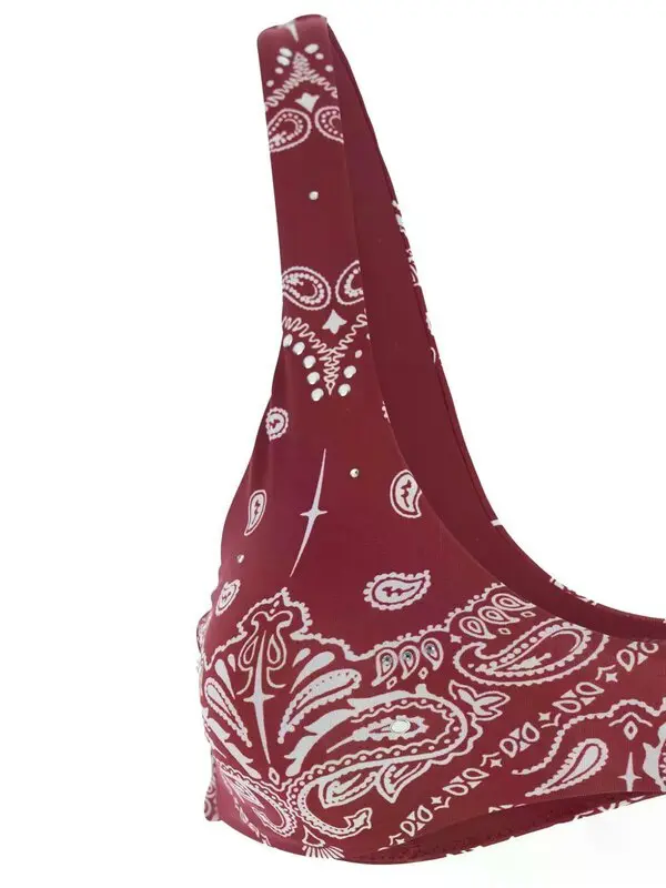 VENUJA Paisley-print Crystal-embellished Bikini