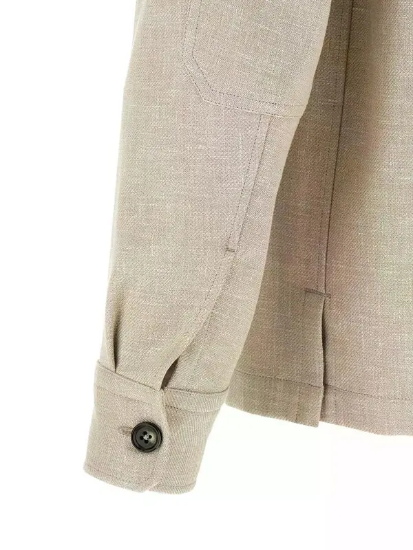 Zegna Crossover Patch-detail Overshirt - Neutrals