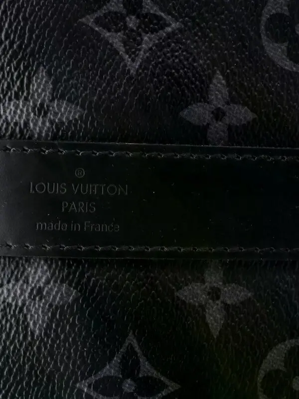 LOUIS VUITTON Keepall Bandouliere 55 Travel Bag Monogram Eclipse Canvas - Black