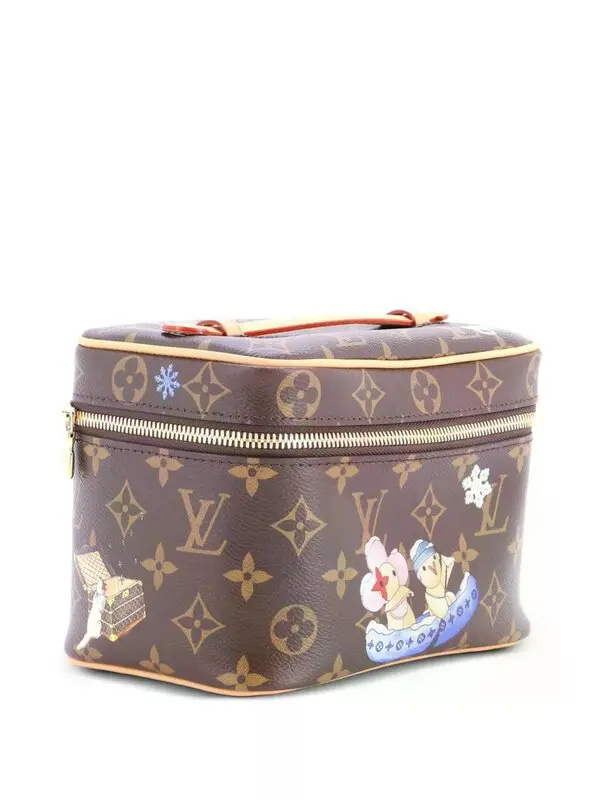 LOUIS VUITTON Vanity Case Limited Edition Vivienne Xmas Monogram Canvas Mini Pouch - Brown