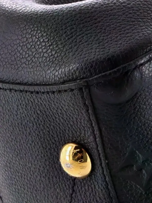 LOUIS VUITTON Montaigne Bb Monogram Empreinte Leather Satchel - Black