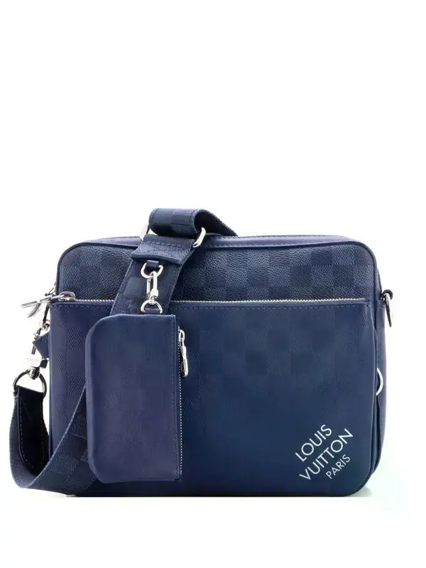 LOUIS VUITTON Damier Infini Leather Messenger Bag - Blue