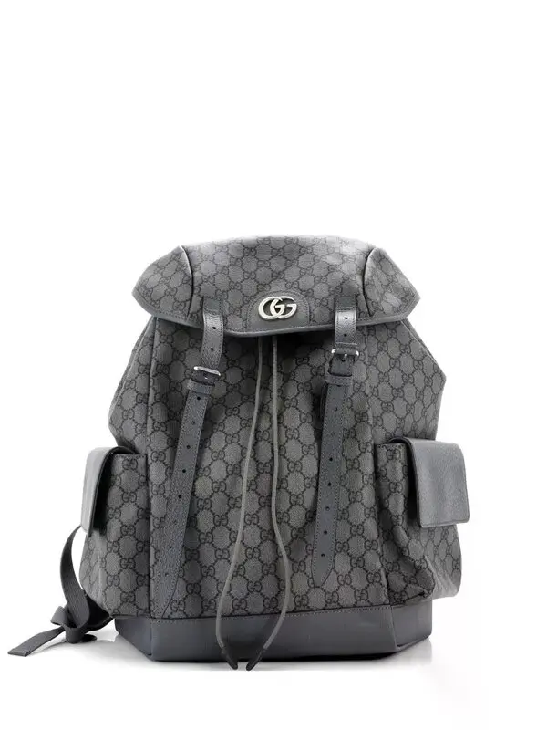 Gucci Ophidia Flap Gg Coated Canvas Medium Backpack