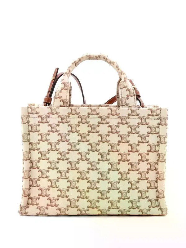 Celine Cabas Thais Triomphe Printed Canvas Small Tote Bag