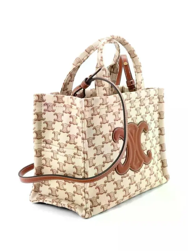 Celine Cabas Thais Triomphe Printed Canvas Small Tote Bag