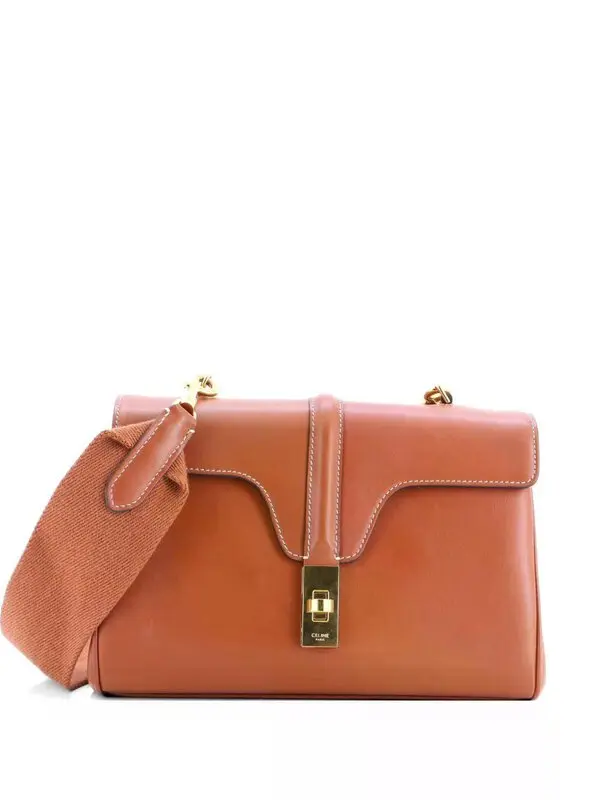 Celine Soft 16 Smooth Calfskin Teen Shoulder Bag - Brown