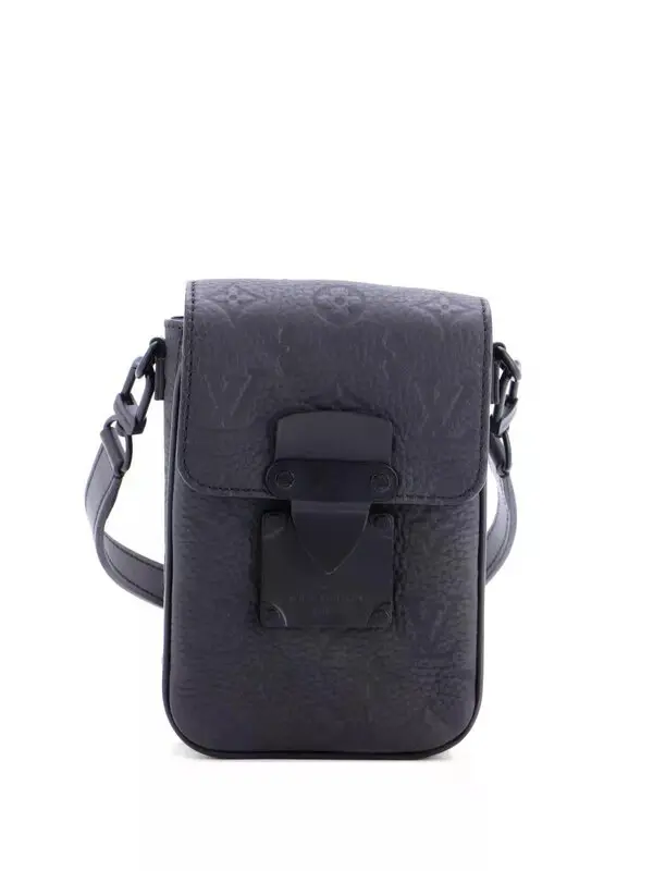 LOUIS VUITTON S Lock Vertical Wearable Wallet Monogram Taurillon Leather - Black