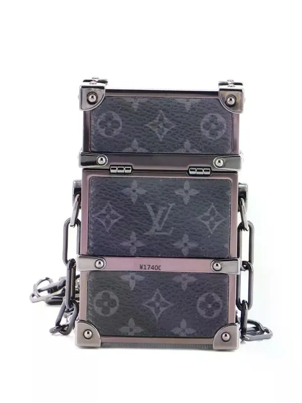 LOUIS VUITTON Trunk Box Pouch Monogram Eclipse Canvas Crossbody Bag