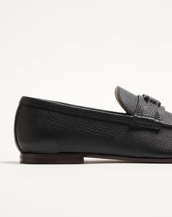 Valentino Garavani Vlogo Signature Deer Leather Loafer