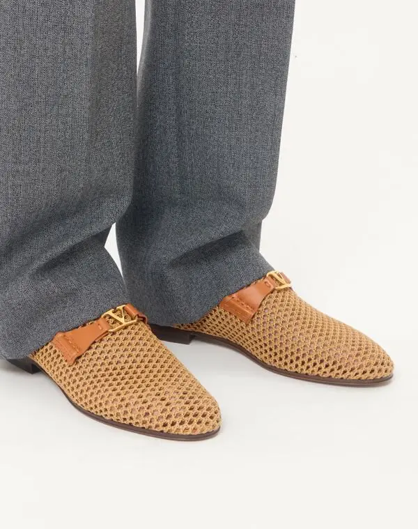 Valentino Garavani Wolfe Raffia Loafer