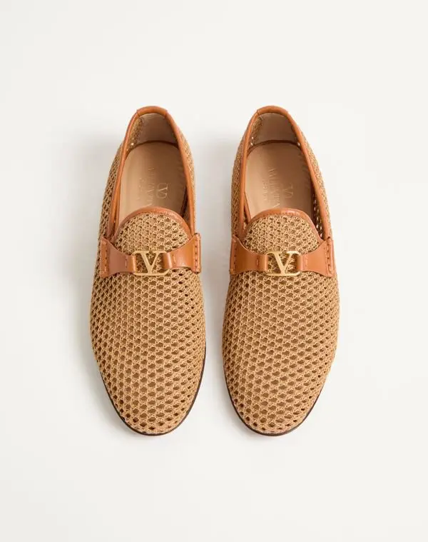 Valentino Garavani Wolfe Raffia Loafer