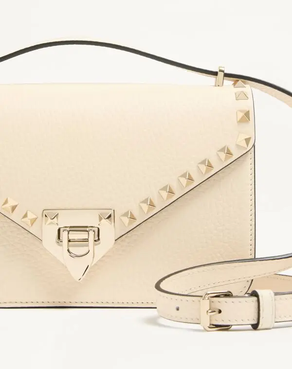 Valentino Garavani Rockstud Small Shoulder Bag - Ivory