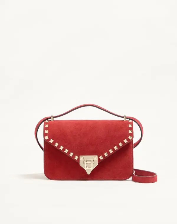 Valentino Garavani Rockstud Small Shoulder Bag - Red
