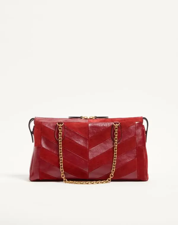 Valentino Garavani Panthea Medium Shoulder Bag - Red