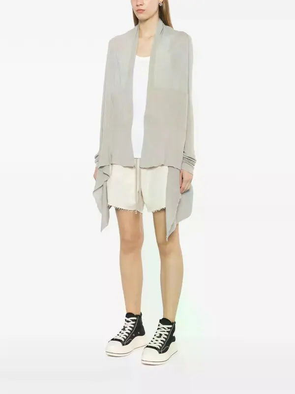 Rick Owens Draped Ribbed-knit Cardigan