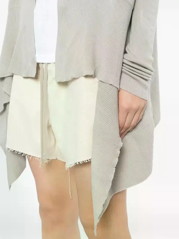 Rick Owens Draped Ribbed-knit Cardigan