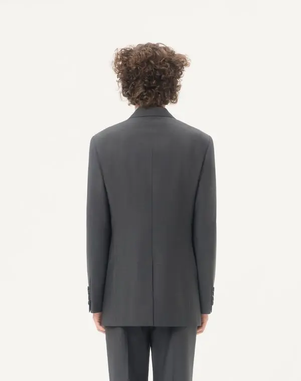Valentino Garavani Single-breasted Wool Jacket - Dark Grey