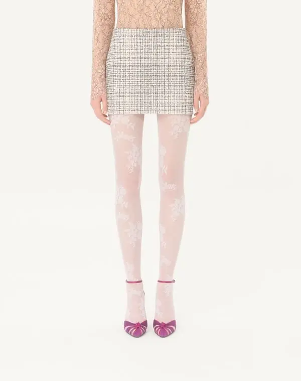 Valentino Garavani Square Tweed Mini Skirt