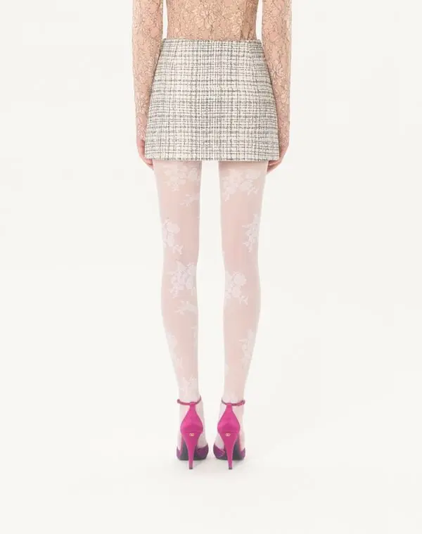 Valentino Garavani Square Tweed Mini Skirt