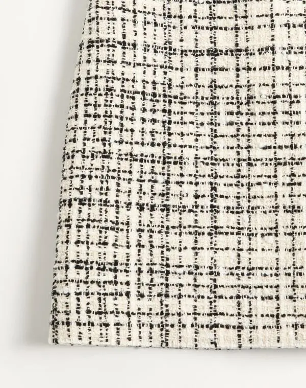 Valentino Garavani Square Tweed Mini Skirt