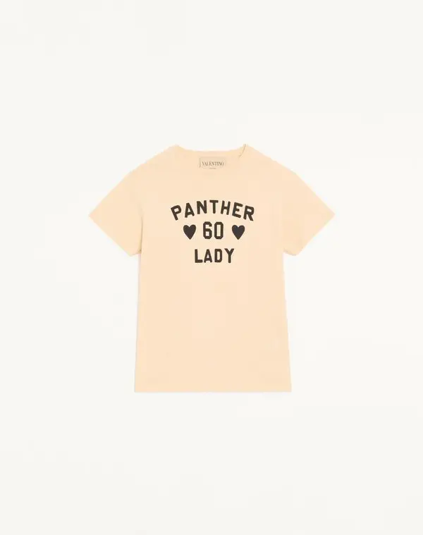 Valentino Garavani Panther Lady Jersey T-shirt - Birch/black