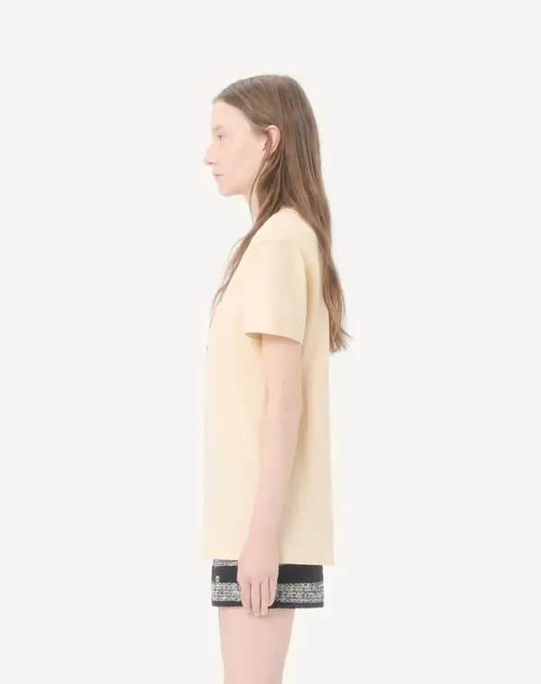 Valentino Garavani Panther Lady Jersey T-shirt - Birch/black