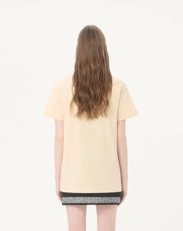 Valentino Garavani Panther Lady Jersey T-shirt - Birch/black