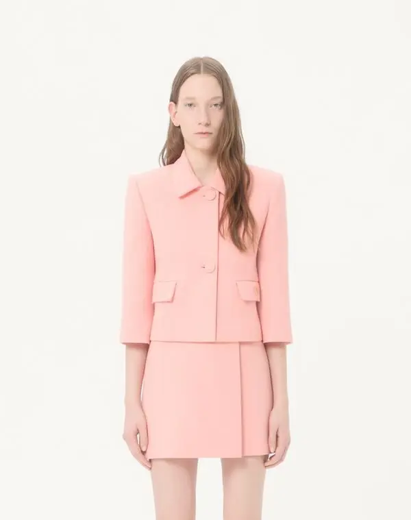 Valentino Garavani Wool Crepe Jacket - Pink