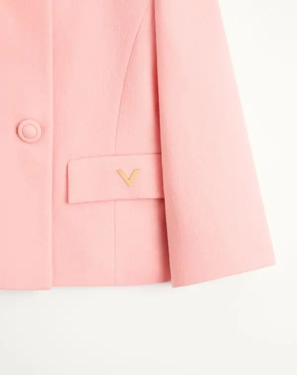 Valentino Garavani Wool Crepe Jacket - Pink