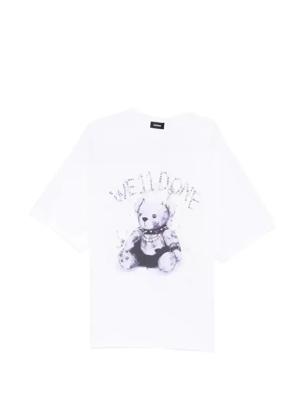 We11Done Punky Teddy-bear Printed T-shirt - White
