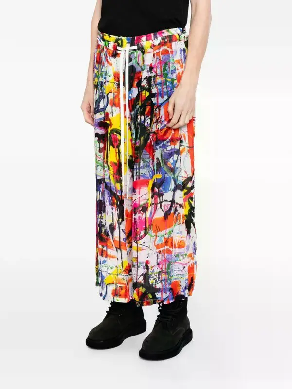NUDE:MASAHIKO MARUYAMA Paint-splatter Wide-leg Trousers