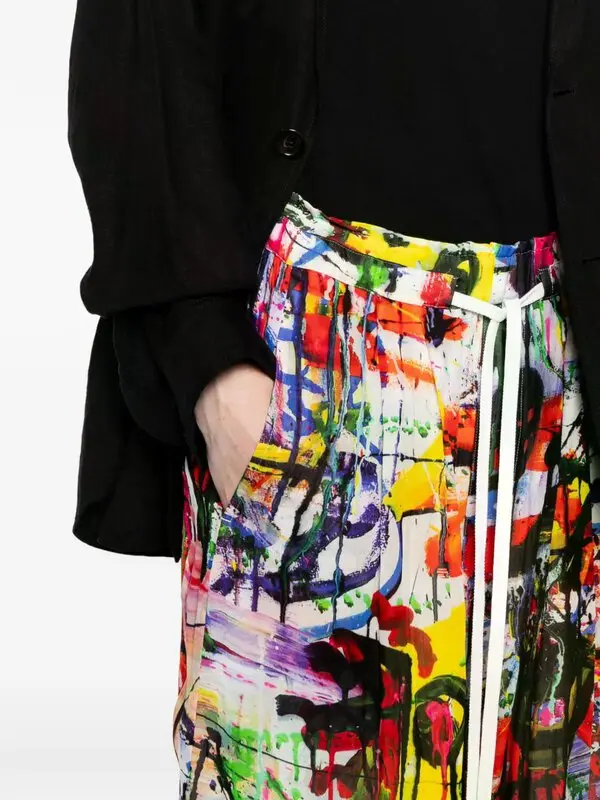 NUDE:MASAHIKO MARUYAMA Paint-splatter Wide-leg Trousers