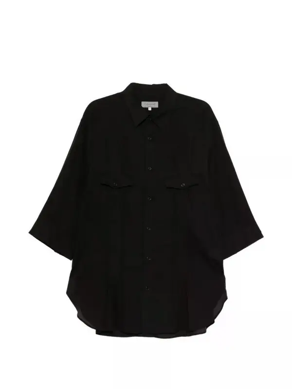 Yohji Yamamoto Pleated Sheer Shirt