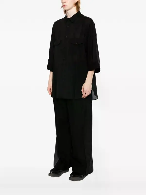 Yohji Yamamoto Pleated Sheer Shirt