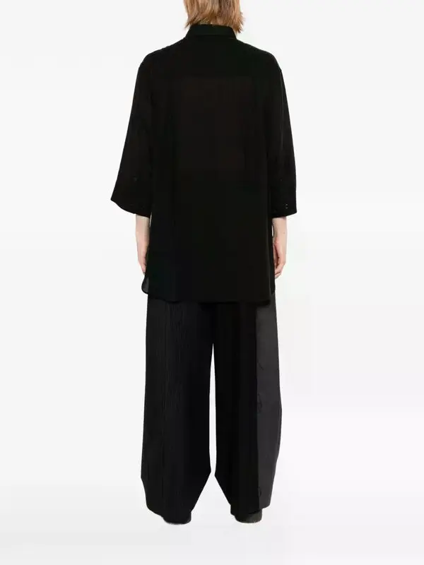 Yohji Yamamoto Pleated Sheer Shirt