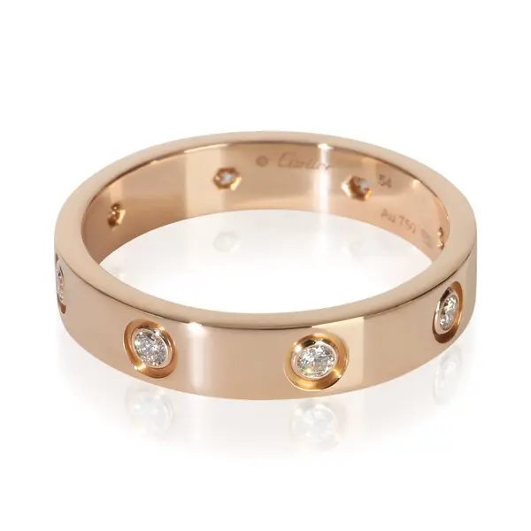 CARTIER Rose Gold Diamond Small Model Love Ring - Rose_gold