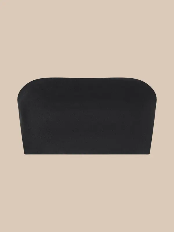 L'Agence Mietta Knit Bandeau Top - Black
