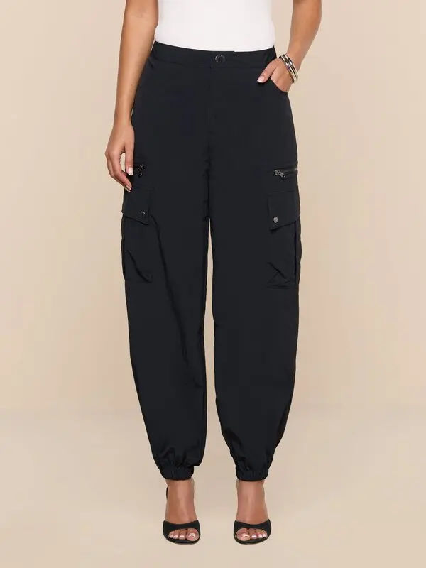 L'Agence Greer Cargo Nylon Joggers - Black