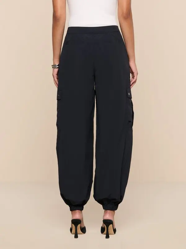 L'Agence Greer Cargo Nylon Joggers - Black
