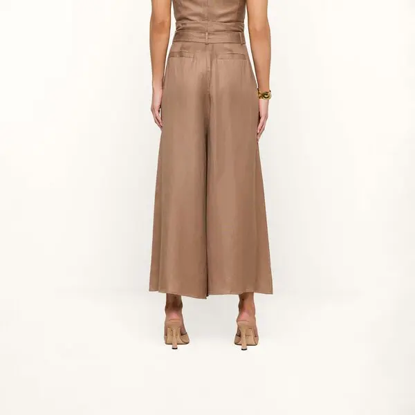 L'Agence Lowen Linen-blend Pants - Barley