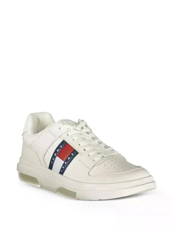 Tommy Hilfiger Court Logo-patch Sneakers - Neutrals