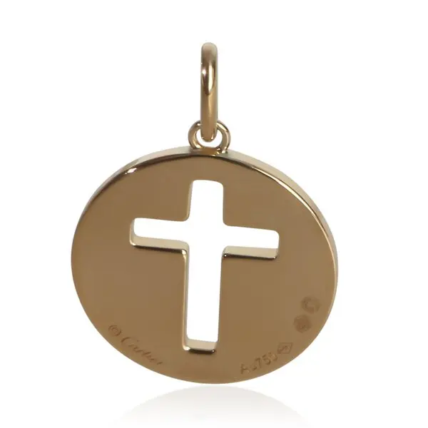 CARTIER 18k Yellow Gold Cross Symbols Pendant - Yellow_gold