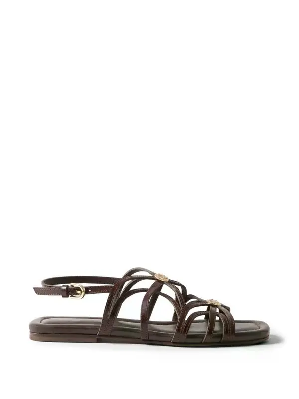 Claudie Pierlot Medallion-detail Strappy Sandals - Brown