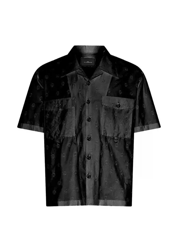 John Richmond Monogram-pattern Short-sleeve Shirt
